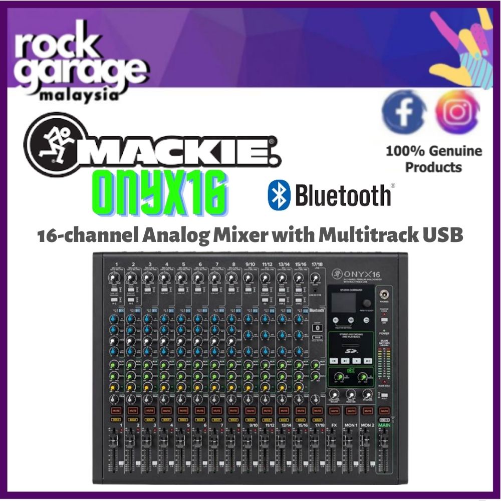 Mackie Onyx16 16-channel Analog Mixer with Multitrack USB (Onyx 16/Onyx ...