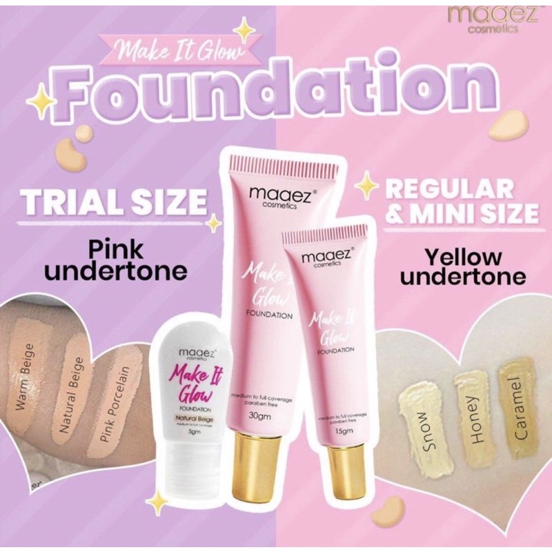 FOUNDATION MAEZ | 15g & 30g | FULL COVERAGE | Shopee Malaysia