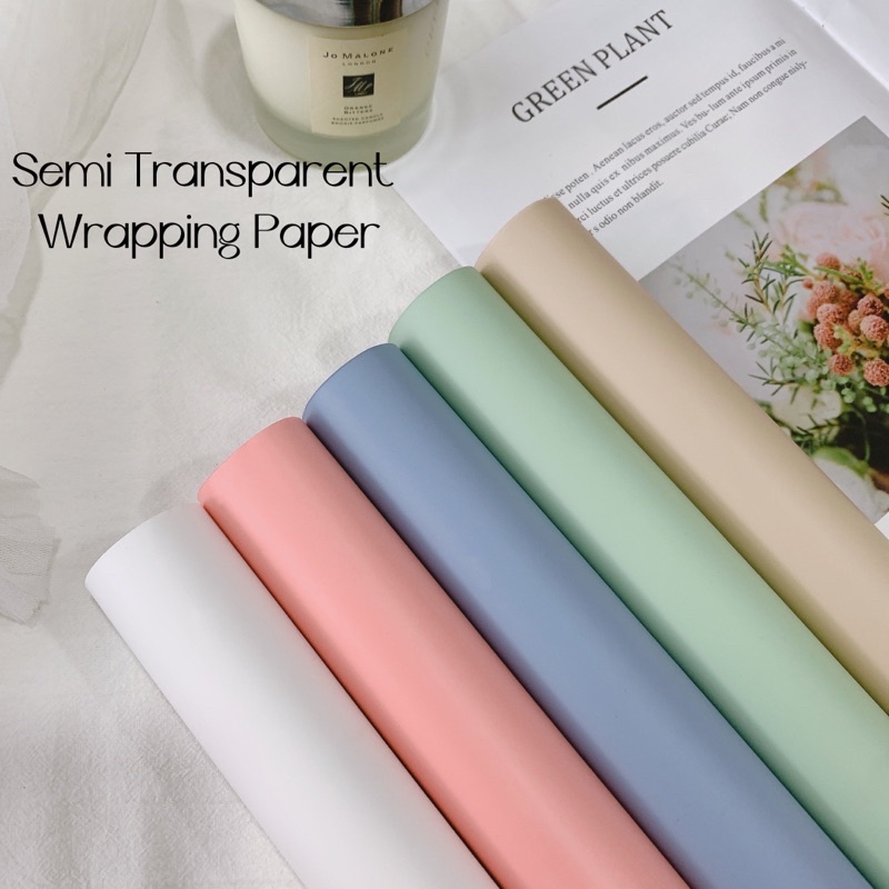 Semi Transparent Wrapping Paper 10Meter【Ready Stock】半透明包装纸 花艺包装纸 ...