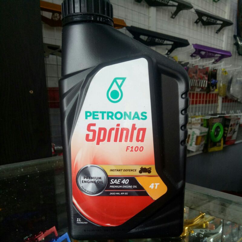 🔥F100 SAE-40 PETRONAS SPRINTA ENGINE OIL 4T (1 LITER) 100% ORIGINAL🔥 | Shopee Malaysia
