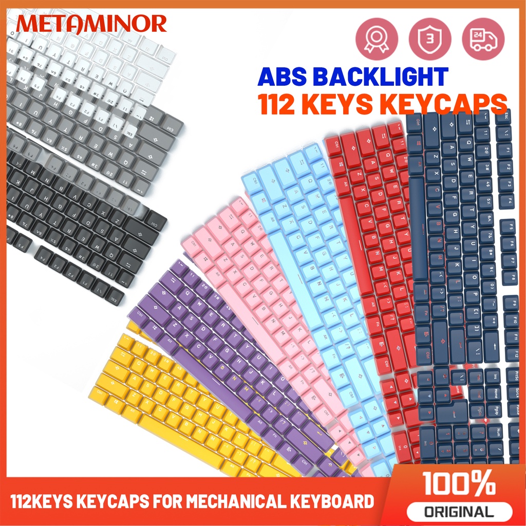 104 Keys Keycaps for Mechanical Keyboard ABS Two Color Backlit Keycap ...