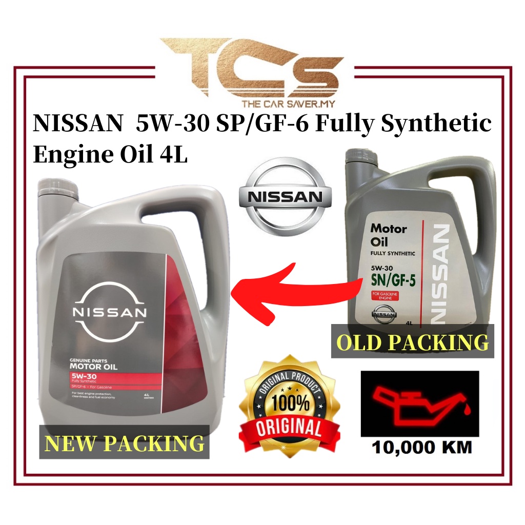 NISSAN 5W-30 SP/GF-6 Fully Synthetic Engine Oil 4L | Shopee Malaysia
