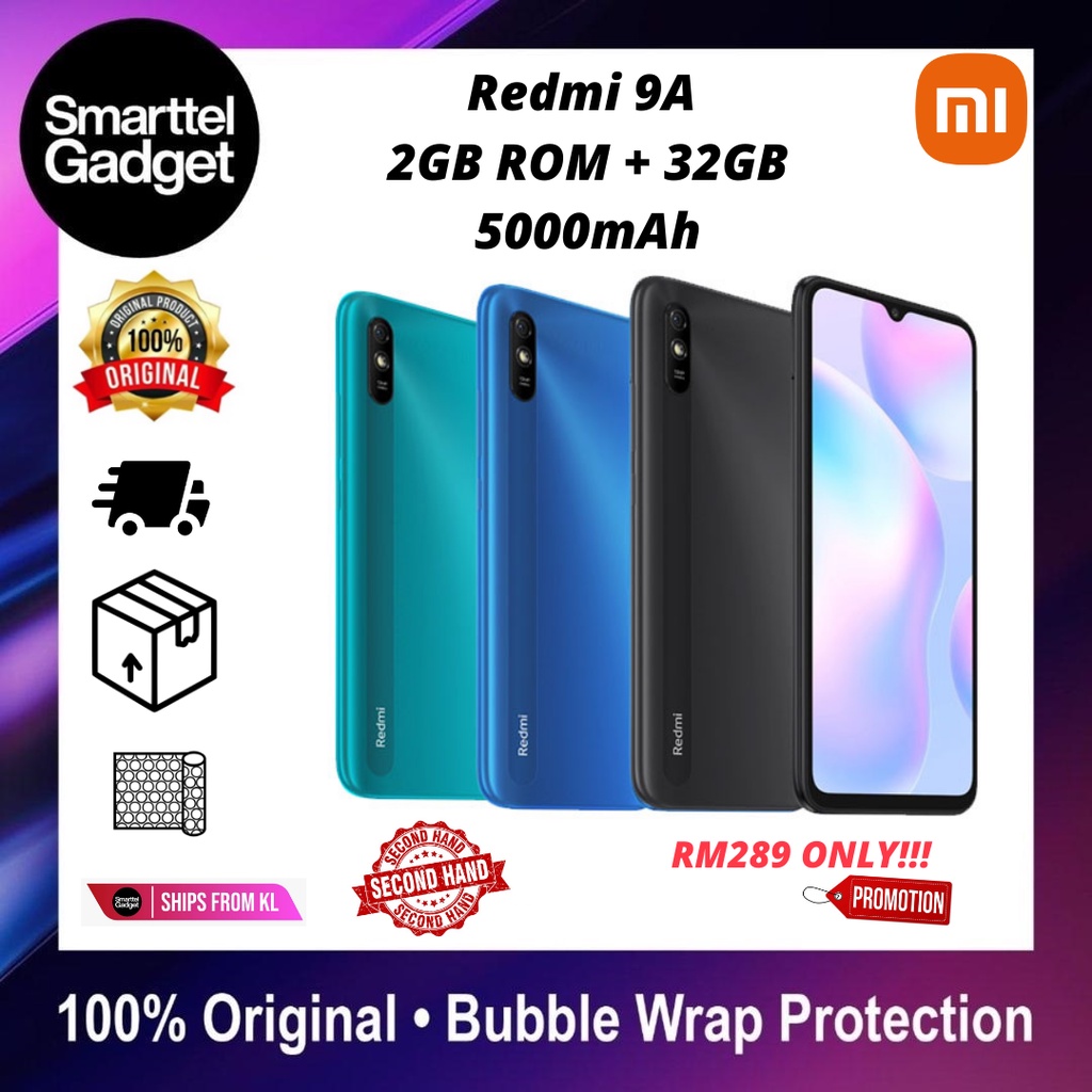 USED UNIT Redmi 9A 2GB ROM + 32GB | 5000mAh | Xiaomi Malaysia Used Set ...