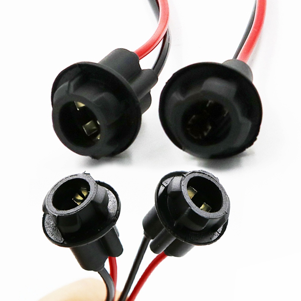 2X T10 Holder Instrument Light Bulb soft Socket Connector led adapter ...