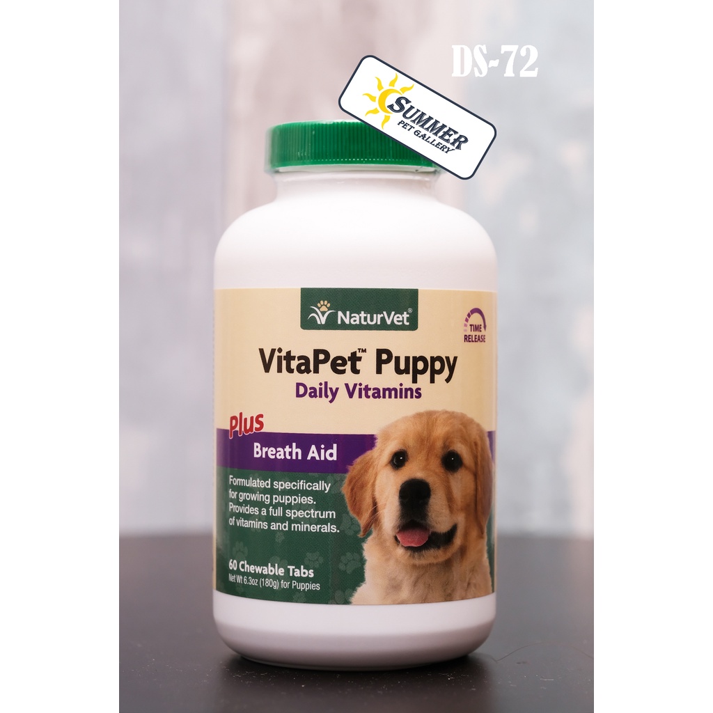 Naturvet Vitapet Puppy Daily Vitamins For Dog (60 Chewable Tabs ...