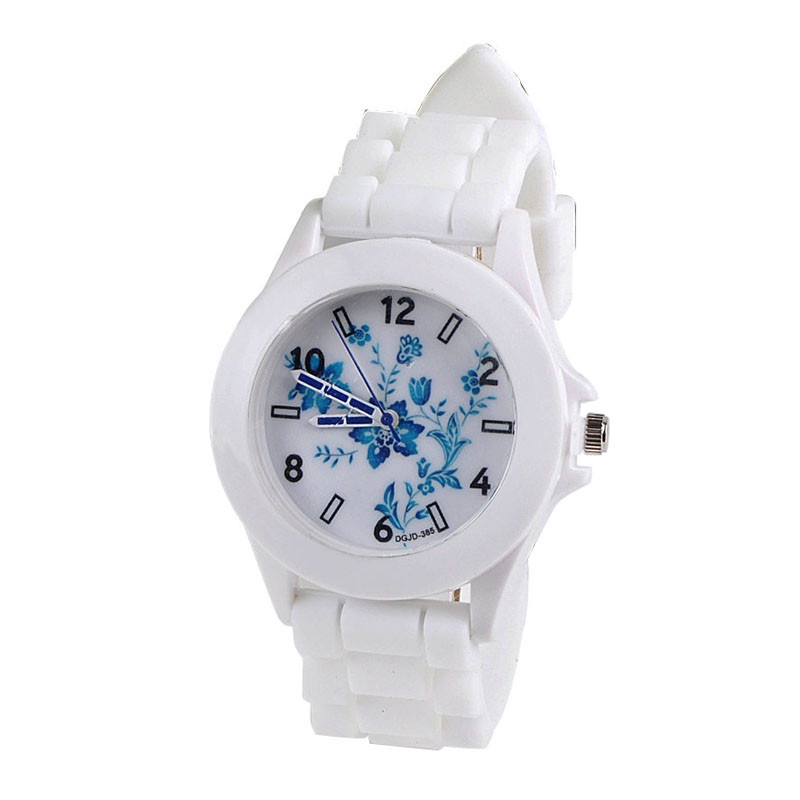 Gel Quartz Analog Sports Women Wrist Watch Fashion Silicone Rubber ...