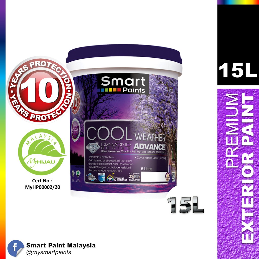 Smart Paints Cool Weather Diamond Series Advance (15L) | Shopee Malaysia