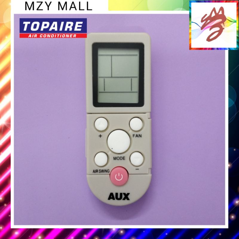 Spare Parts Topaire Air Cond Remote Control KT-AX5E/ Remote Control ...
