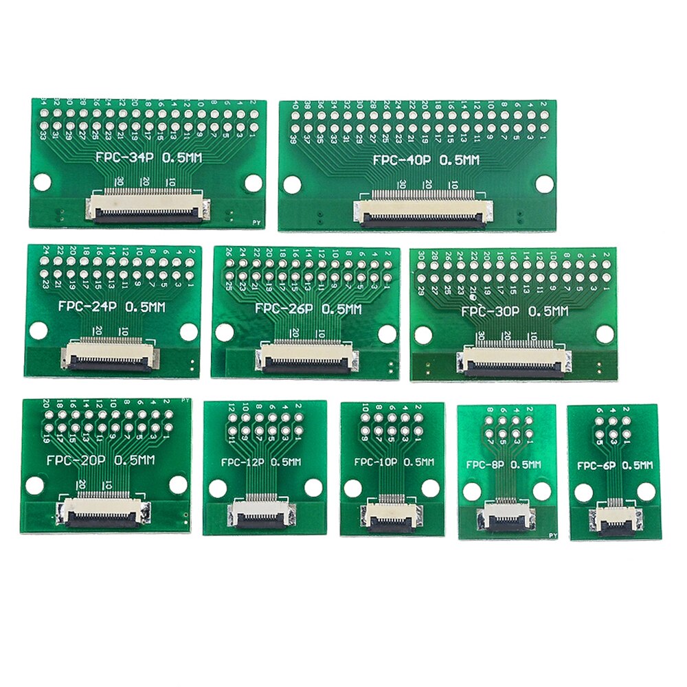 1PCS FPC/FFC Flat Cable Transfer Plate Directly Inserted DIY 0.5mm Spacing Connector 6P 8P 10P ...