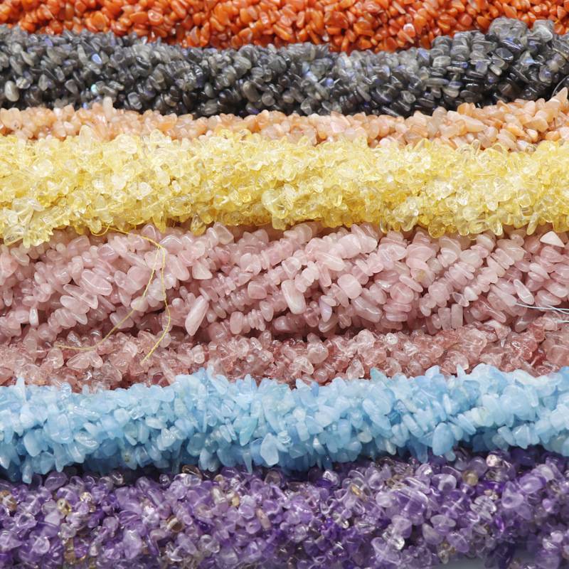 irregular beaded strand DIY handmade chips crystal tumble stones ...