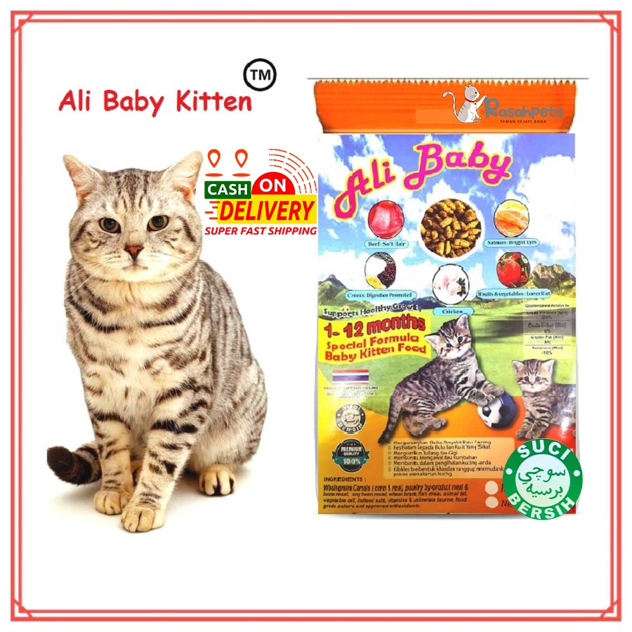 Makanan kucing 10kg Ali cat food 10kg ( Ali baby kitten food ) | Shopee ...