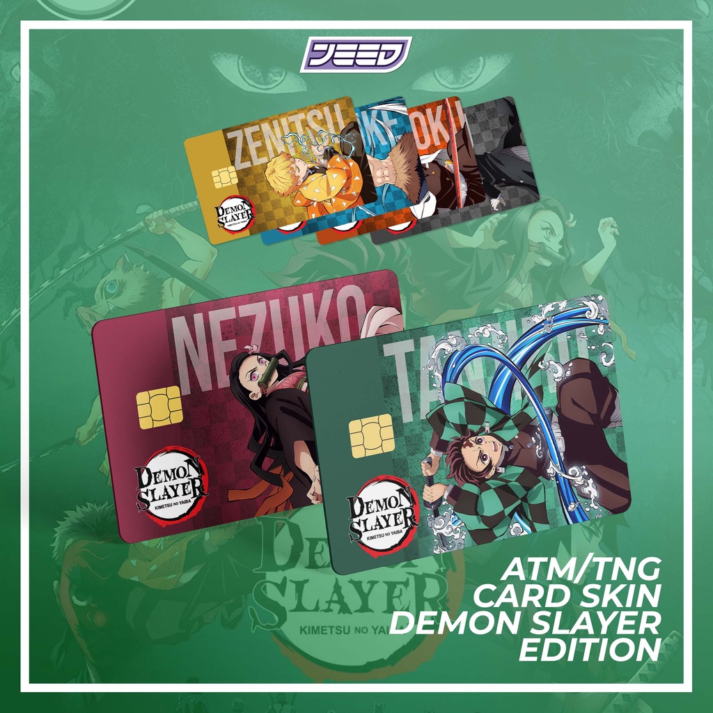 [Demon Slayer] ATM, Bank Debit Credit Card & Touch N Go Sticker Card ...