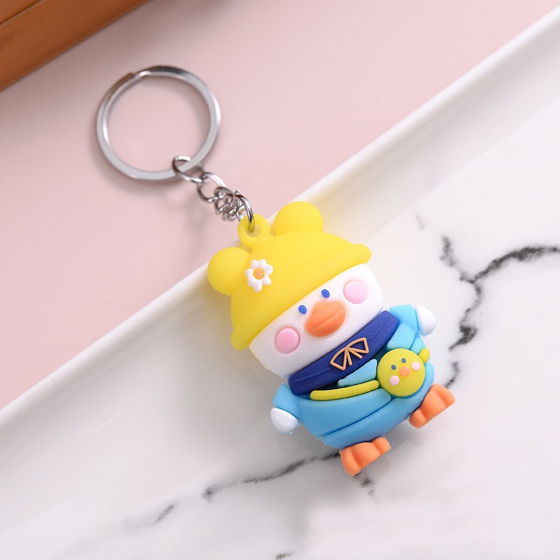 Cute Cartoon Duck in a Flower Hat Keychain. | Shopee Malaysia