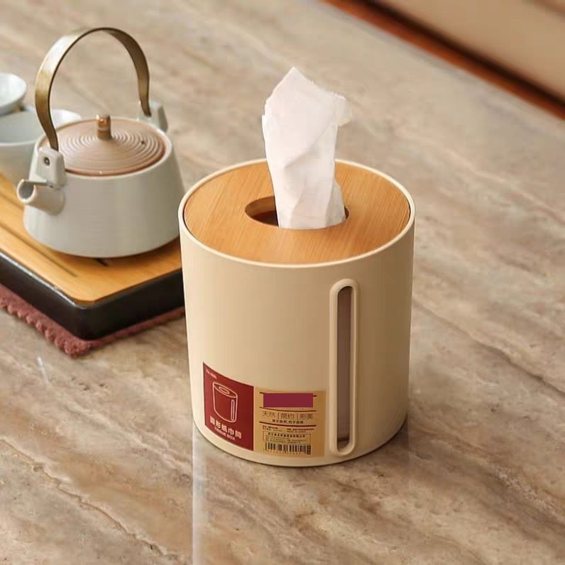 Round Tissue Box (Wood Plastic Modern) | Shopee Malaysia