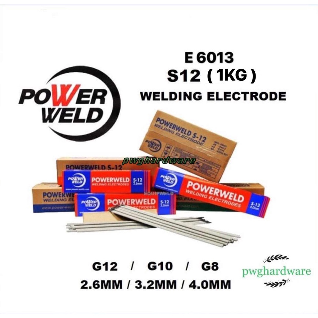 1KG POWERWELD 6013 S-12 MILD STEEL WELDING ELECTRODE / WELDING ROD BESI / WELDING ELECTRODE 2 ...