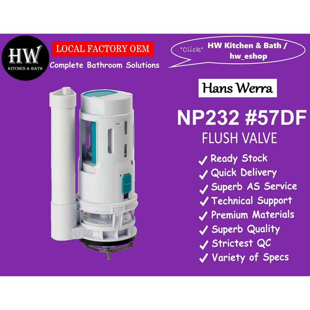 Flush Valve - Dual Flush - Toilet Cistern / Tank NP232 #57DF | Shopee ...