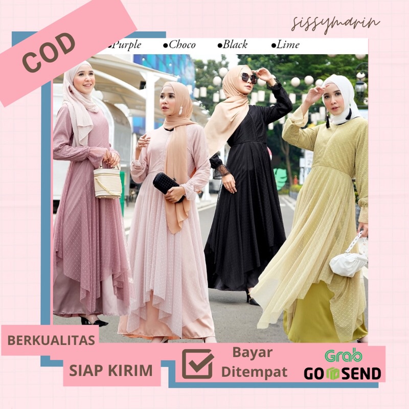 Sephora Long Dress Gamis Women Teenage Satin Tile For Graduation Party ...
