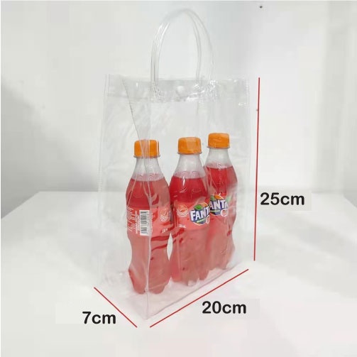 Clear PVC Tote Bag with Button / Transparent Shopping Bag / Fancy ...