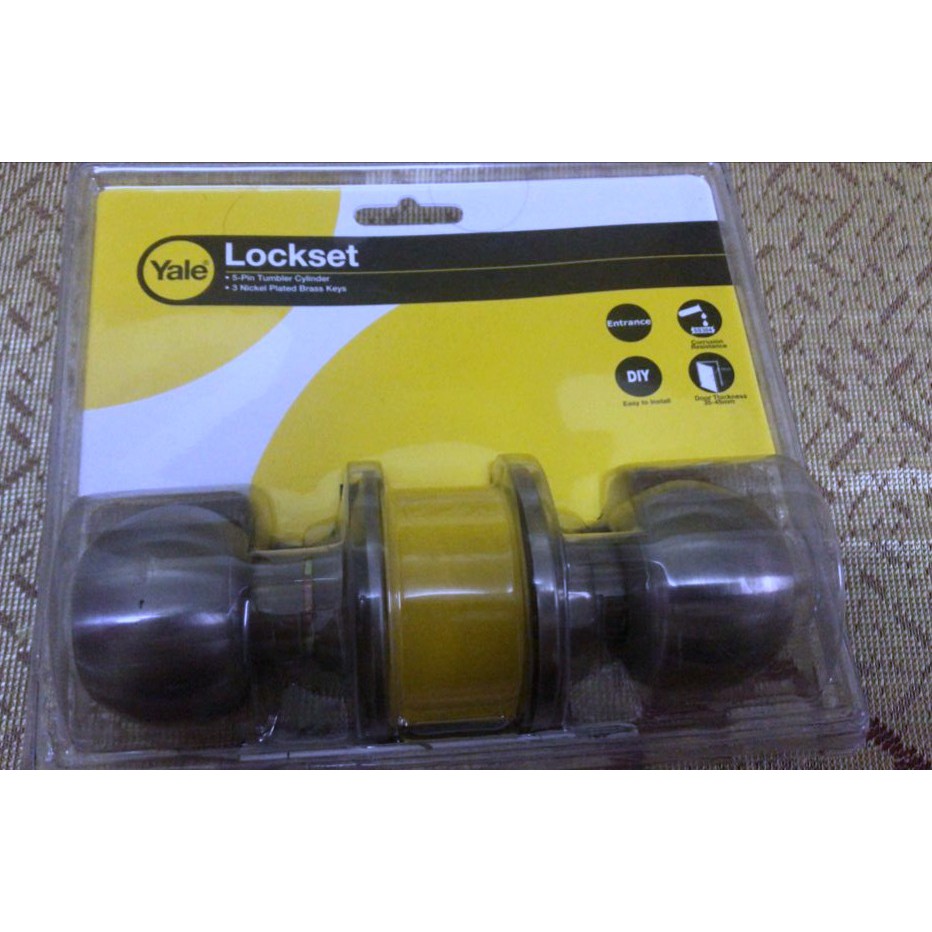 Yale VCA5127 Cylindrical Door Knob Lockset 100% original | Shopee Malaysia