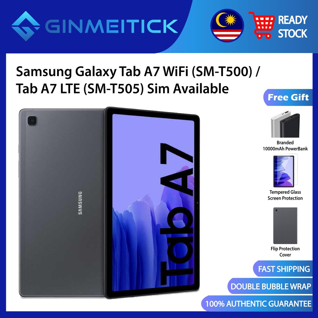 SAMSUNG Galaxy Tab A7 WiFi (SM-T500) / Tab A7 LTE (SM-T505) 10.5 inch | 3GB RAM + 32GB ROM ...