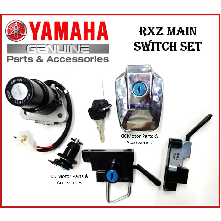 [ORI INDON !!!] YAMAHA RXZ MAIN SWITCH ASSY SET / IGNITION SWITCH ...