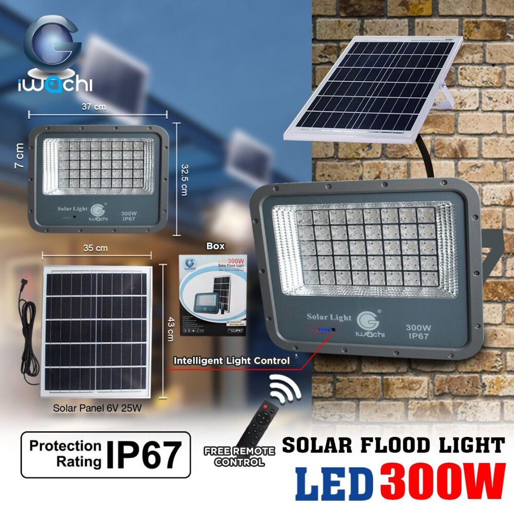 IWACHI 300W/500W/1000W SOLAR LED FLOODLIGHT | Shopee Malaysia