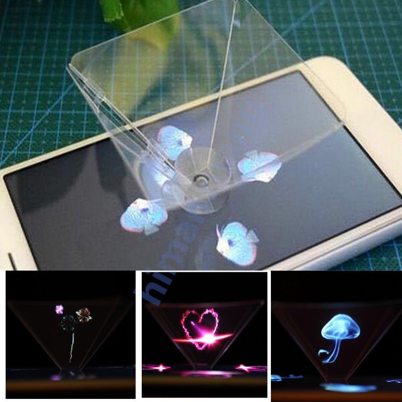 3D Holographic Hologram Display Pyramid Projector Video For Smart Phone ...