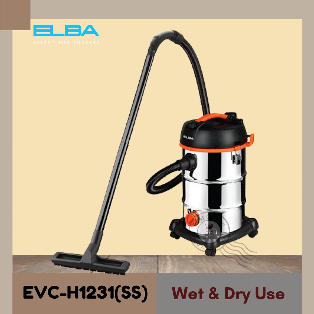 *Sales* Elba Wet & Dry Vacuum Cleaner 3-in-1 EVC-H1231(SS) *Previously EVC-G1230 | Shopee Malaysia
