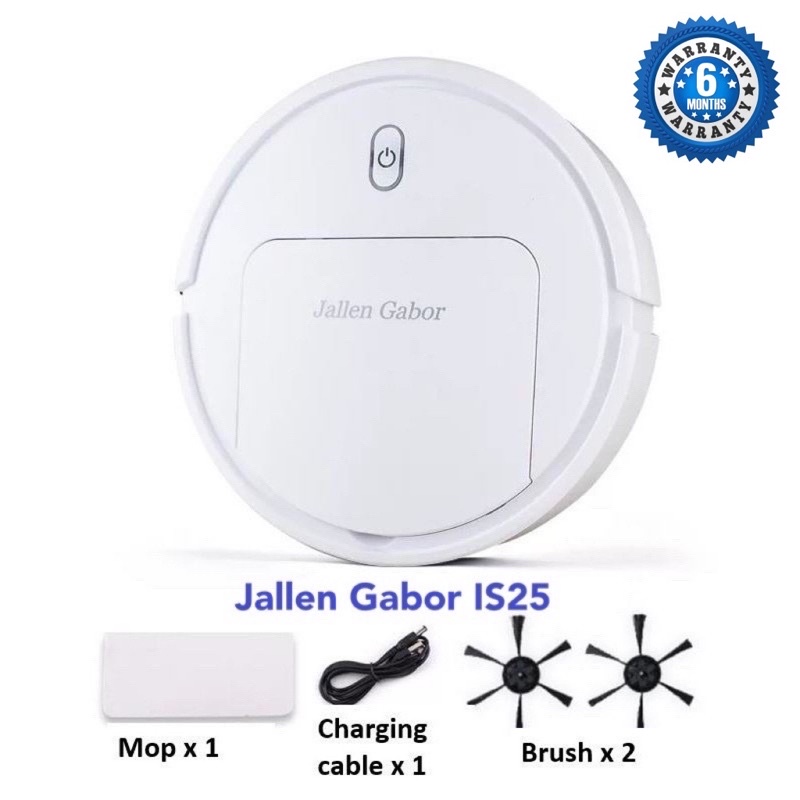 Jallen Gabor Robot Vacuum IS25 (3in1) / IS25A (5in1) Intelligent Vacuum Cleaner Smart Sweep Mop ...