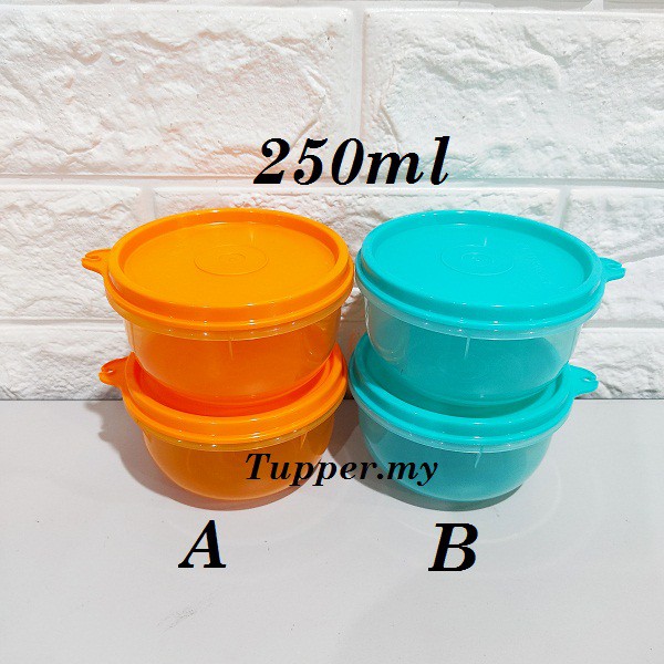*2pcs*Tupperware Mini Bowl 250ml oren/ turquoise | Shopee Malaysia