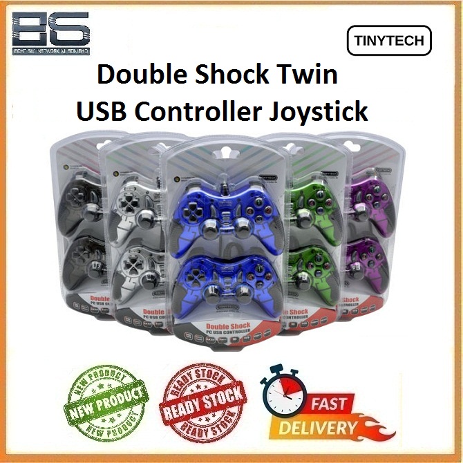 Tinytech Double Shock Twin USB Controller Joystick Vibration | Shopee Malaysia
