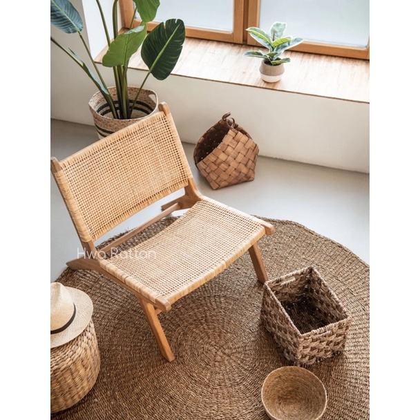 Rattan lounge relax chair designer furniture premium cafe hotel resort ...