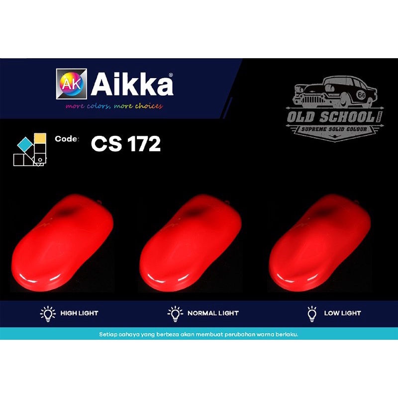 AIKKA CS172 RACING RED OLD SCHOOL SUPREME SOLID COLOUR 2K CAR PAINT | Shopee Malaysia