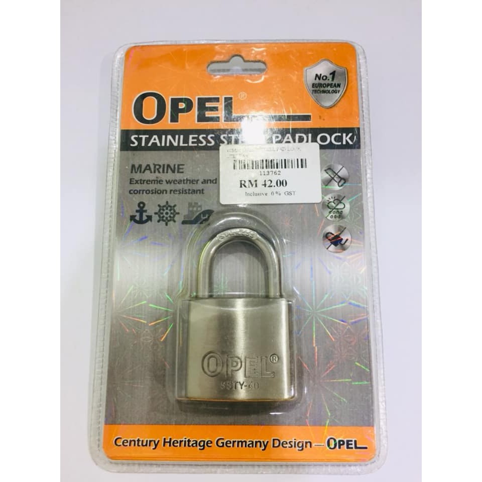 OPEL STAINLESS STEEL PADLOCK 40MM | Shopee Malaysia