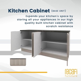 Recafi Furniture 6FT Base Unit Modern Melamine Kitchen Cabinet ...