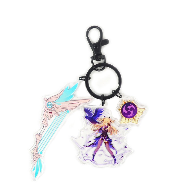 3 in 1 Genshin Impact Keychain genshin impact Raiden Shogun miko Xiao ...