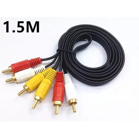 3 in 1 AVI Cable Adapter Extension Audio Cable For TV 1.5M | Shopee ...