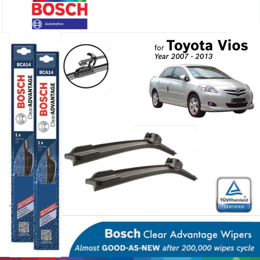 Bosch Clear Advantage U Hook Wiper Set for Toyota Vios NCP93 (24"/14") | Shopee Malaysia