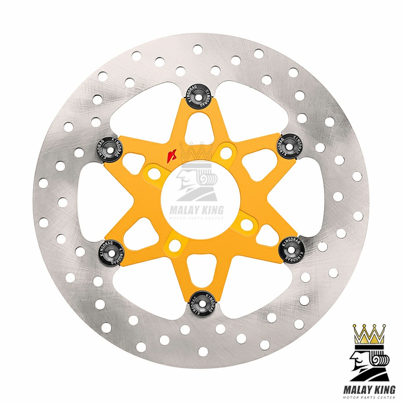 KINGDRAG DISC PLATE 245MM YAMAHA 4 LOBANG RACING DISK BREAK BREK PIRING ...