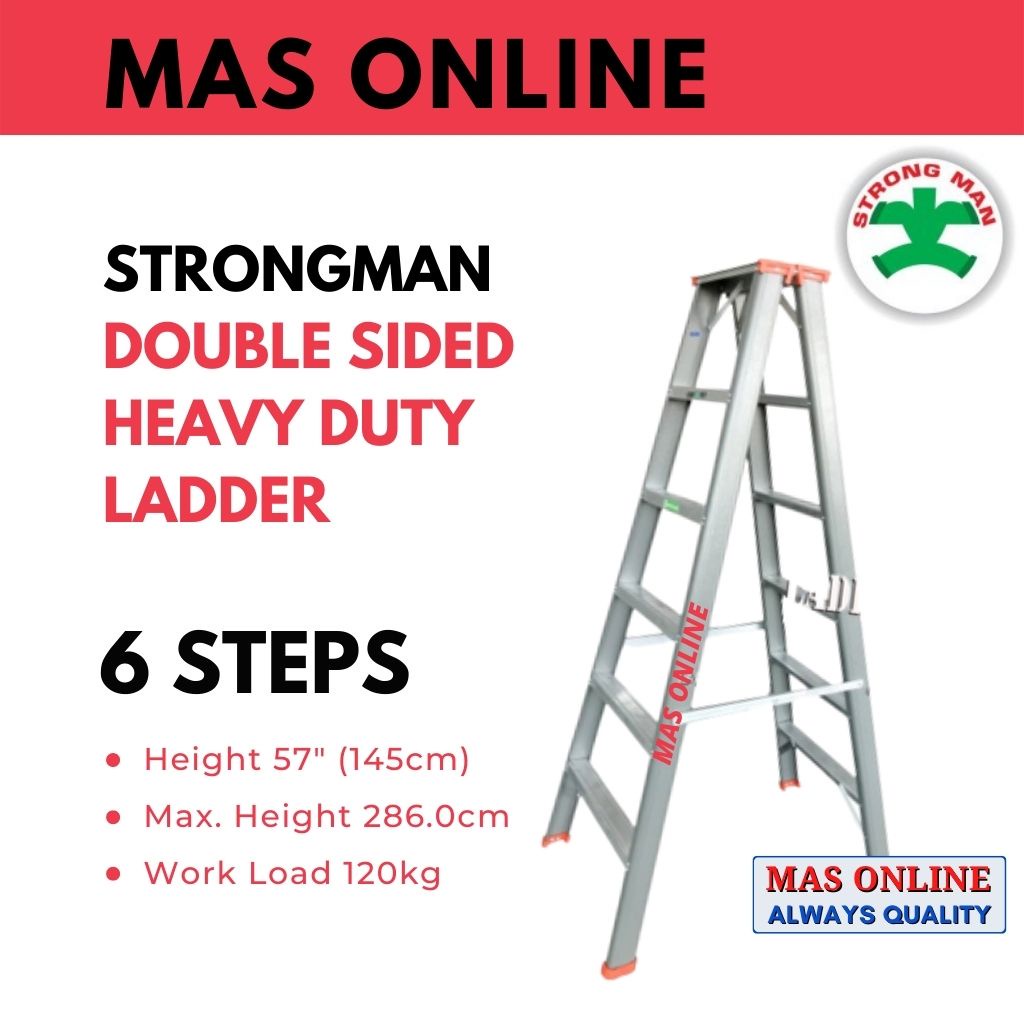 Strongman Tangga Lipat Heavy Duty Double Sided Ladder Heavy Duty Ladder ...