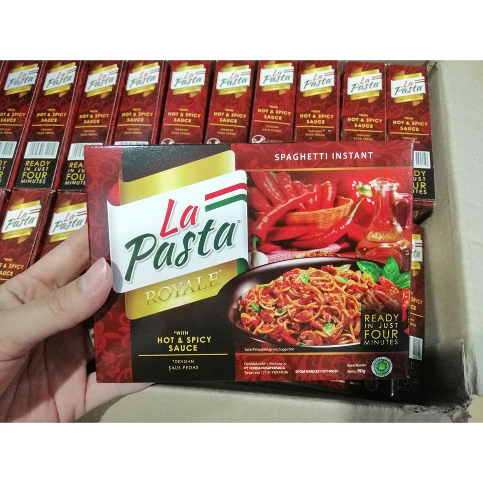 La Pasta Royale Instant Spaghetti Hot & Spicy Sauce | Shopee Malaysia