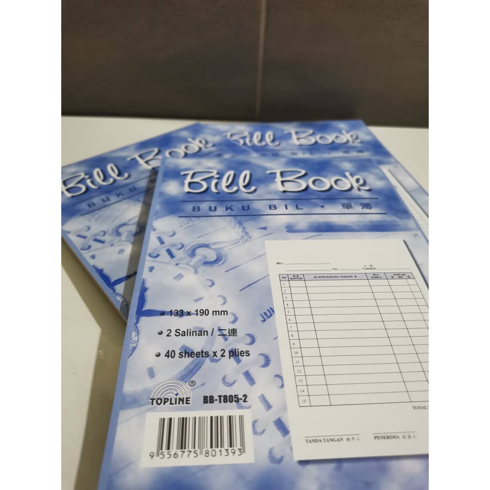 TOPLINE 单簿 (2ply)_TOPLINE BILL BOOK (2PLY) /BUKU BIL(2ply) | Shopee ...
