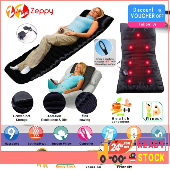 Electric Full Body Massager Cushion Mattress Heating Vibrating Massage ...