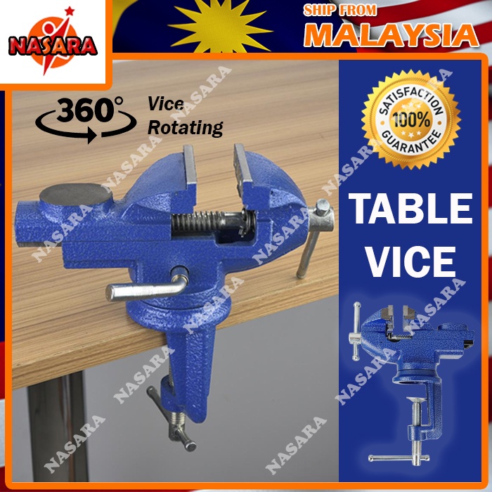 Nasara Heavy Duty 360° Swivel Base Table Vice Bench Baby Vise Worktop ...