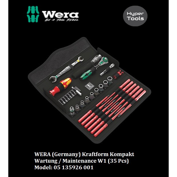 WERA (Germany) Kraftform Kompakt Wartung / Maintenance W1 (35 Pcs ...