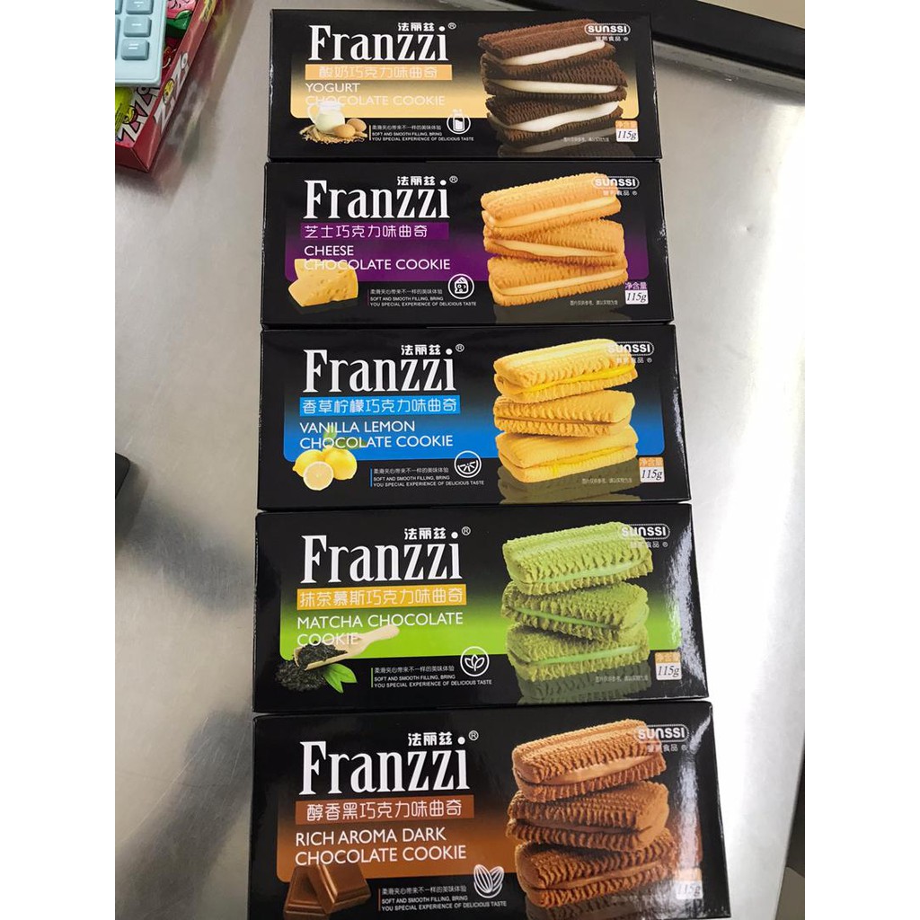 Franzzi Chocolate Cookies 115g / Matcha, Vanilla Lemon, Dark Choco ...