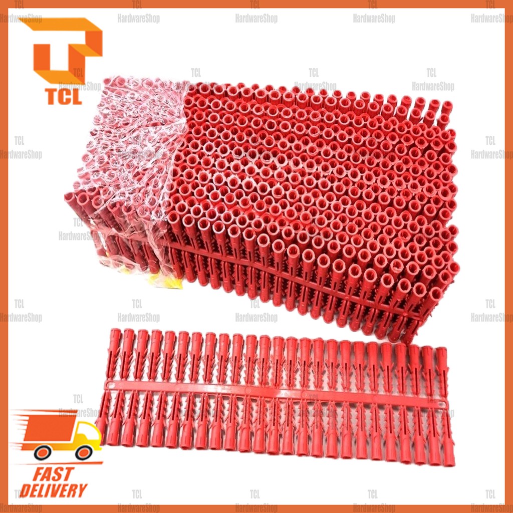 6mm PVC WALL PLUG (Red) | Shopee Malaysia