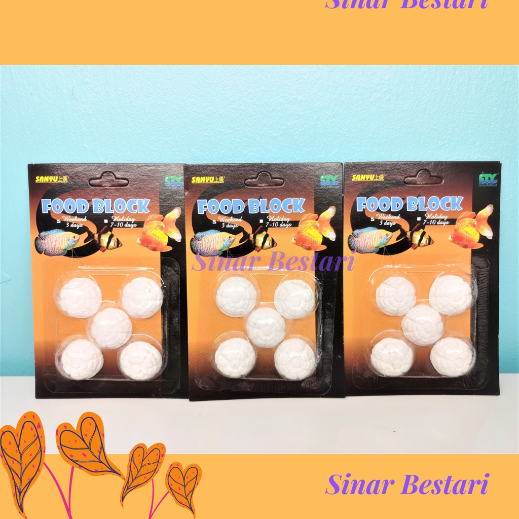 SANYU Food Block For Fish Weekend Holiday Palet Pallet Pelet Pelet ...