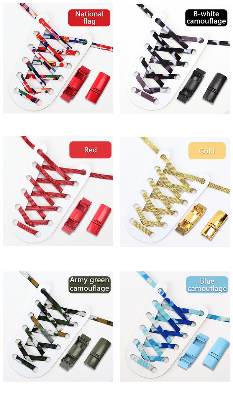 1 Pair Magnetic Buckle Shoelaces No Tie Shoe Laces for Sneakers Flat ...