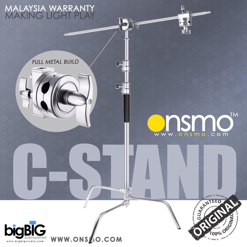 Onsmo Pro C-Stand Heavy Duty with Arm and 2 Grips for Cinematographers ...